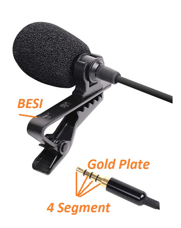 Jual Microphone Clip On Gold Plate Tanpa Perlu Splitter - Rosy Computer ...