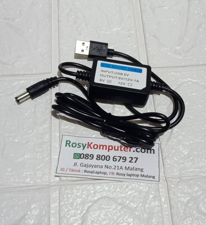 Jual Kabel USB 5v to 9V jack dc power - Rosy Computer Malang