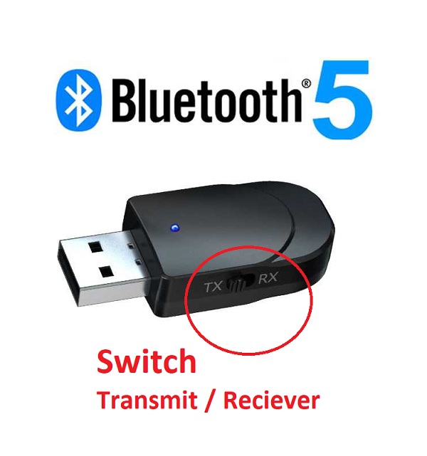 Jual Bluetooth dongle Musik 5.0 Transmitter / Reciever - Rosy Computer ...