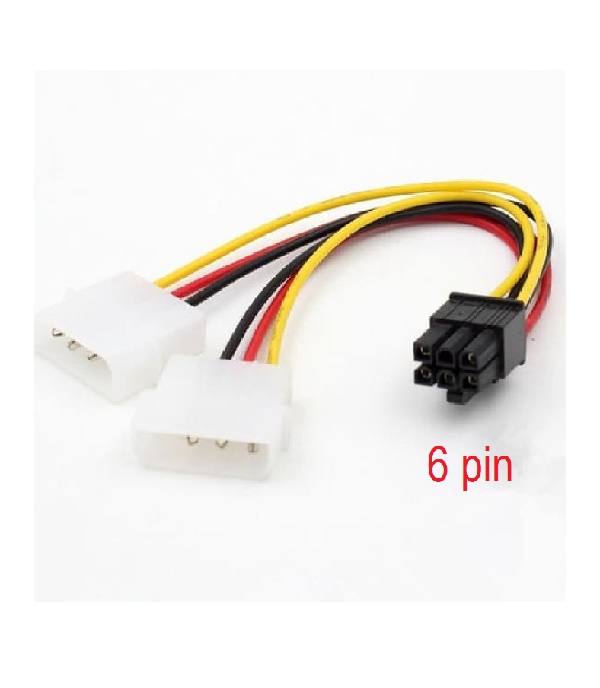 Jual Kabel power gpu 2 molex to 6 pin PCIE - Rosy Computer Malang