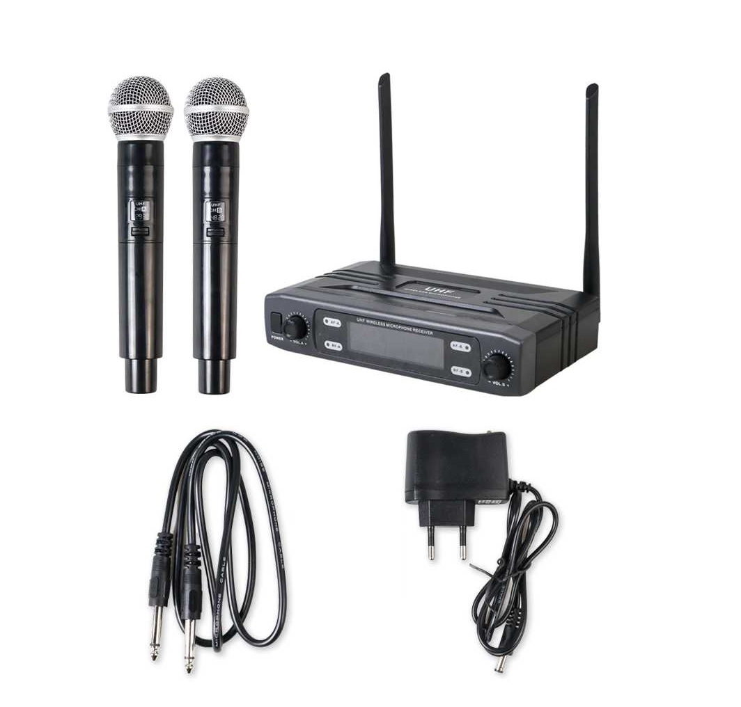 Jual Mic Wireless 2 ( Sepasang ) karaoke Microphone - Rosy Computer Malang