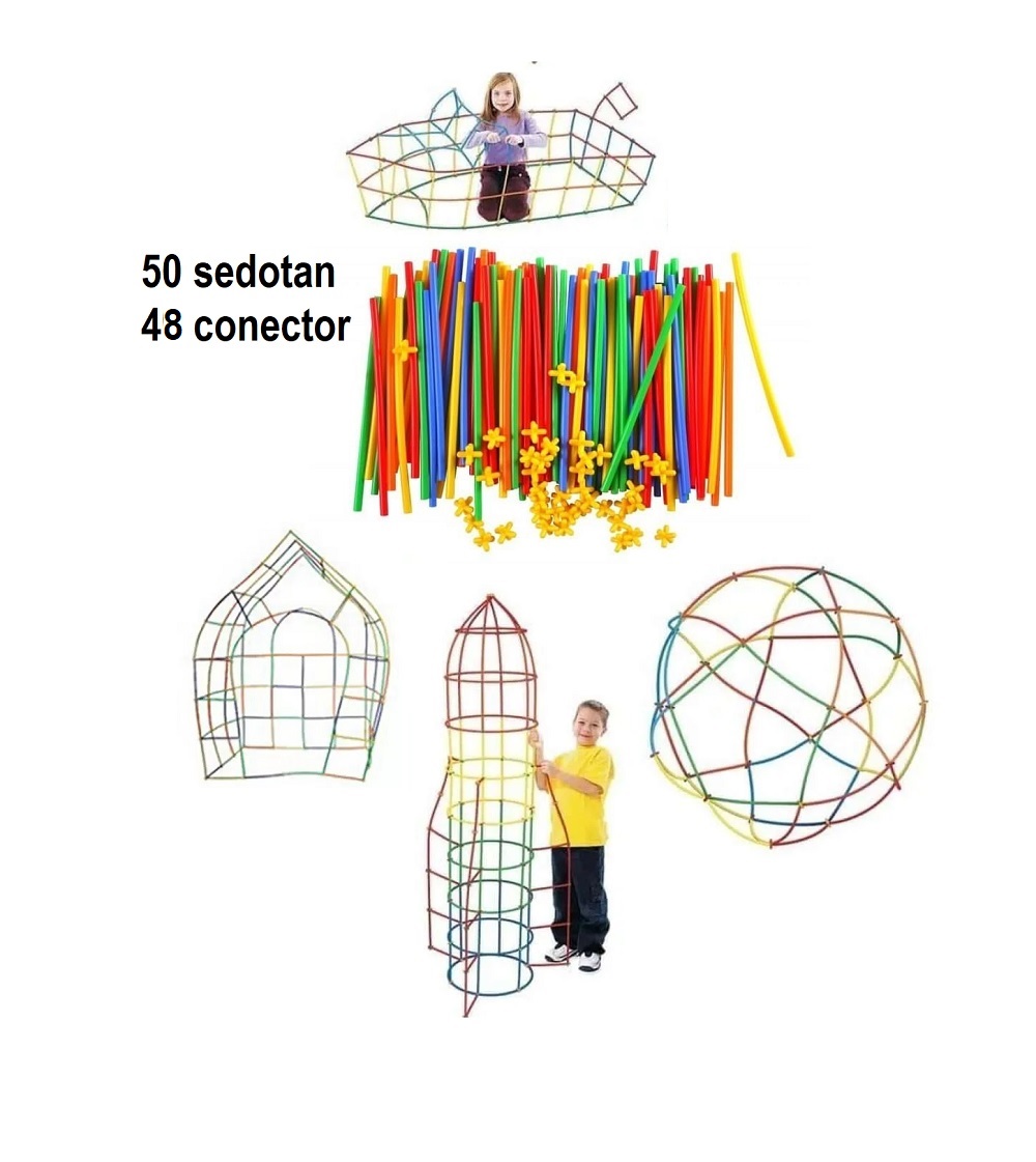 Jual Mainan sedotan merangkai edukasi Anak - Rosy Computer Malang