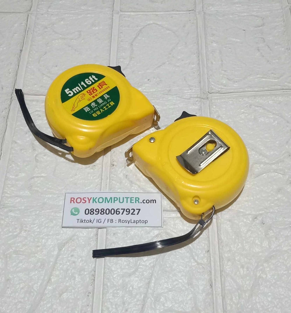 Jual Meteran Gulung Roll Tukang 5m - Rosy Computer Malang
